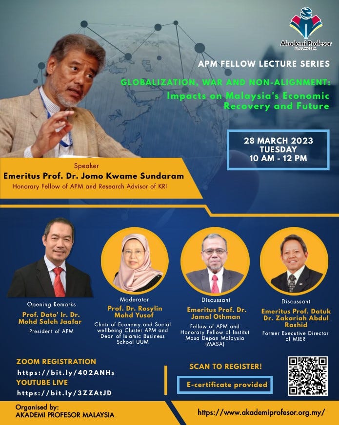 'Globalization, war and non-alignment: Impacts on Malaysia's Economic ...
