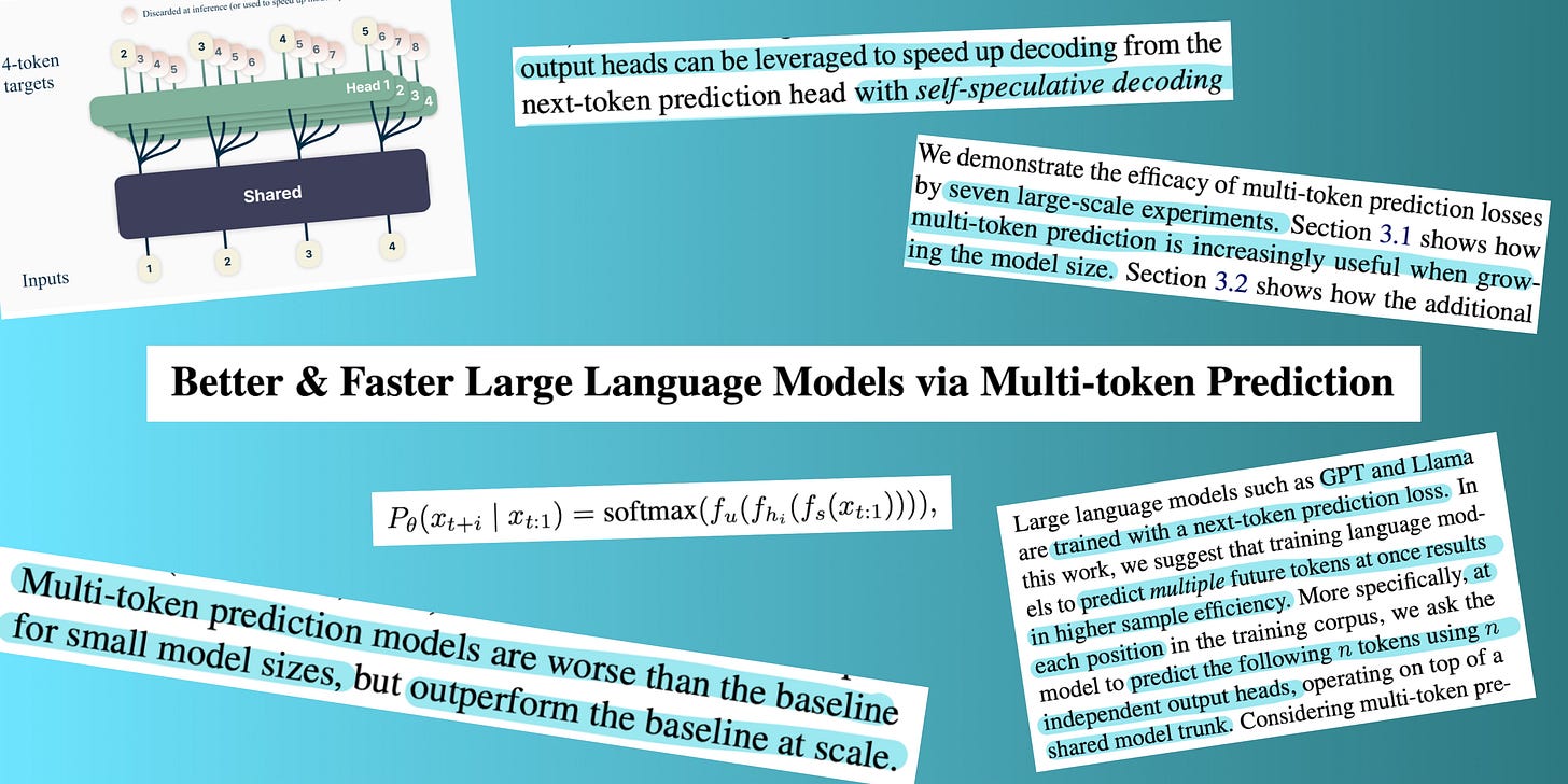 Multi-token prediction in LLMs - by Celine