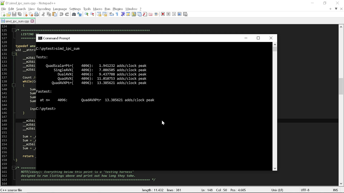 Single Instruction, Multiple Data - by Casey Muratori