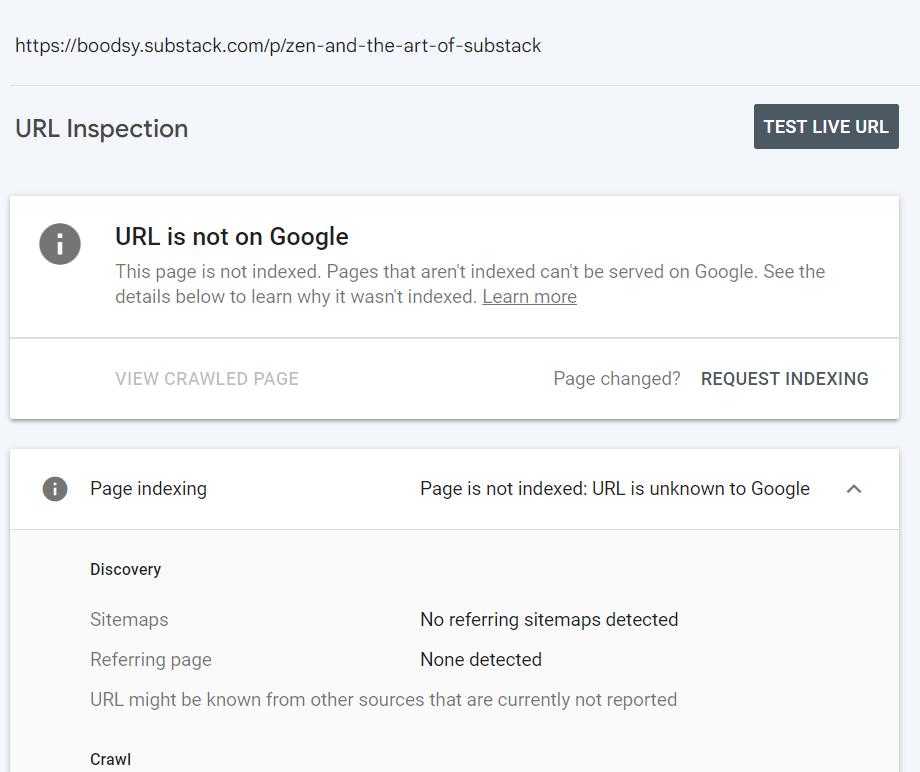 Get your Substack on Google Part 2: Setup Search Console
