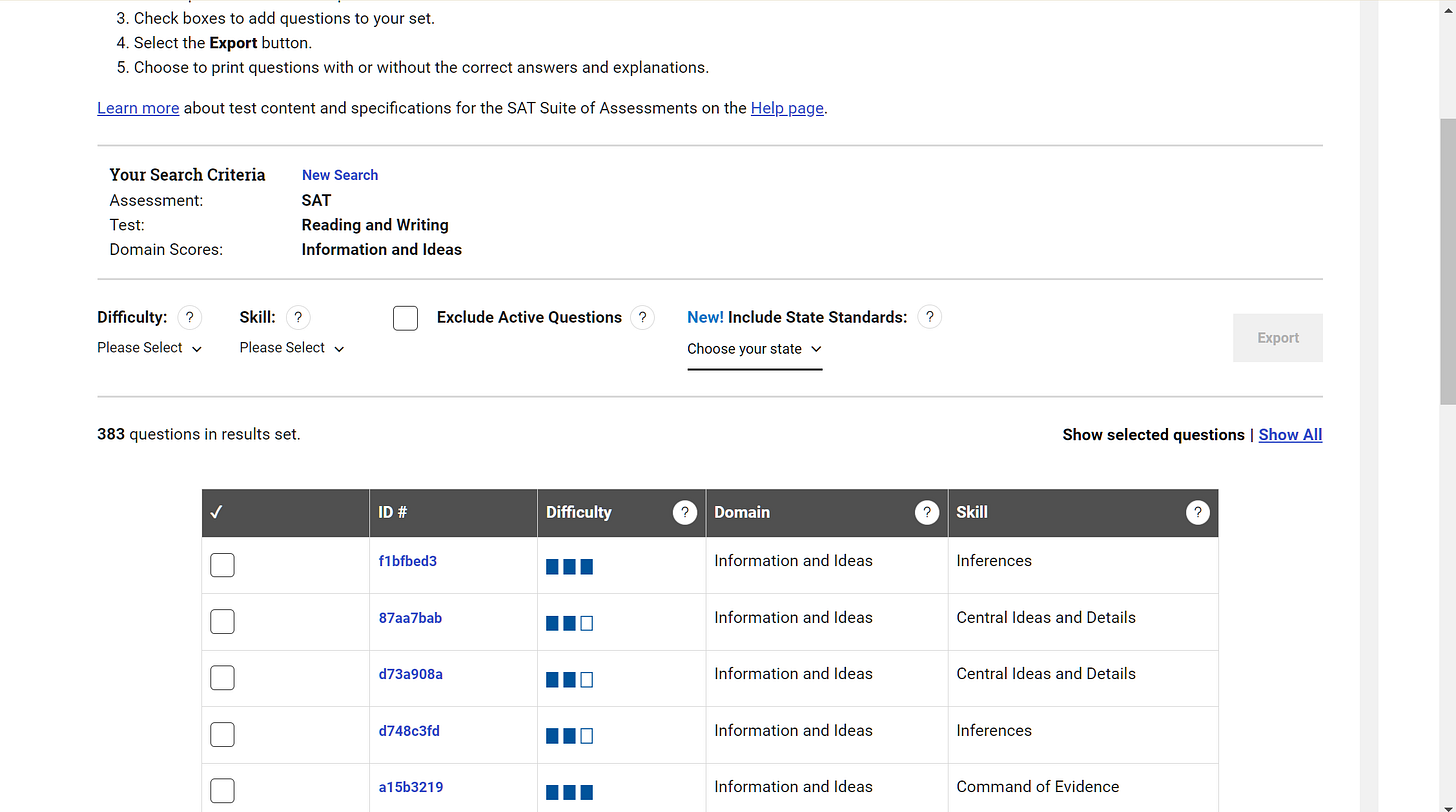 SAT Suite Question Bank: Auto-tick Tutorial