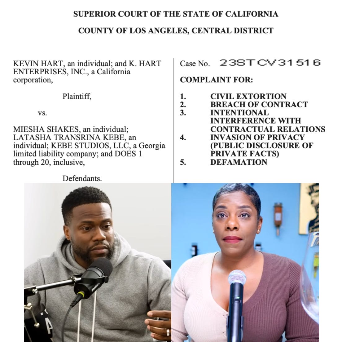 Kevin Hart sues Tasha K, Meisha Shakes in defamation lawsuit