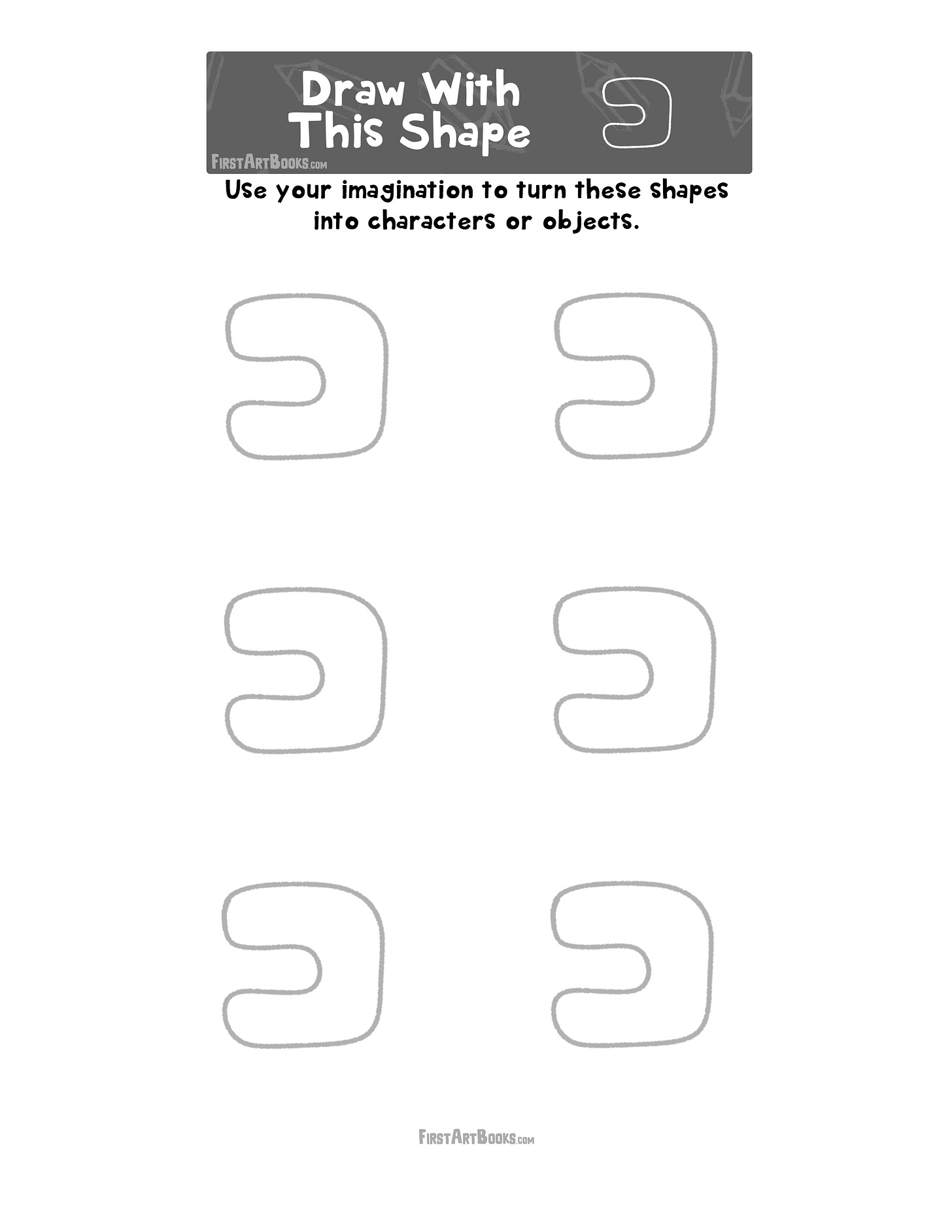 Shape Drawing Challenge ️ (Free Activity Page) | FirstArtBooks.com