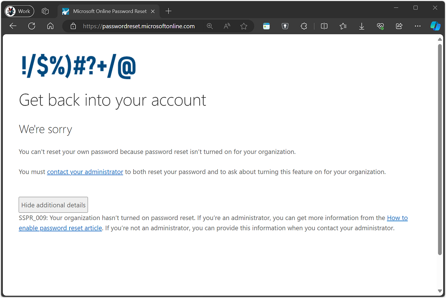 Switching Off Self-Service Password Reset for Administrators in ...