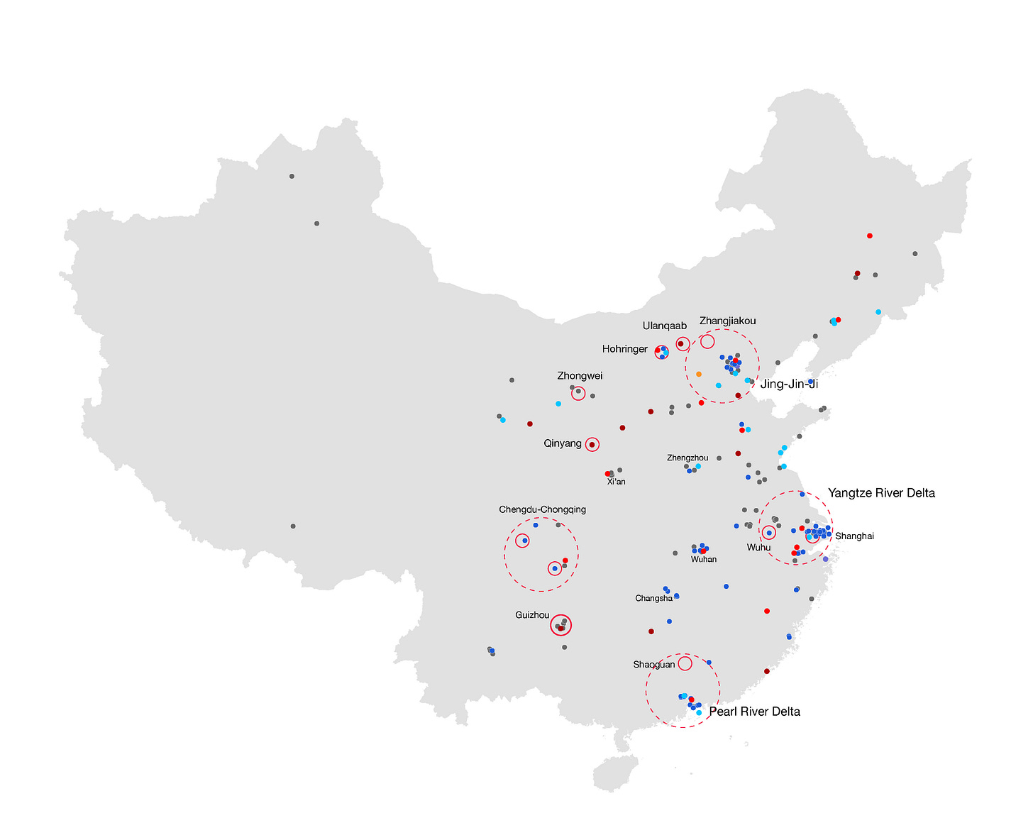 Mapping China's inland data centers - by Andrew Stokols