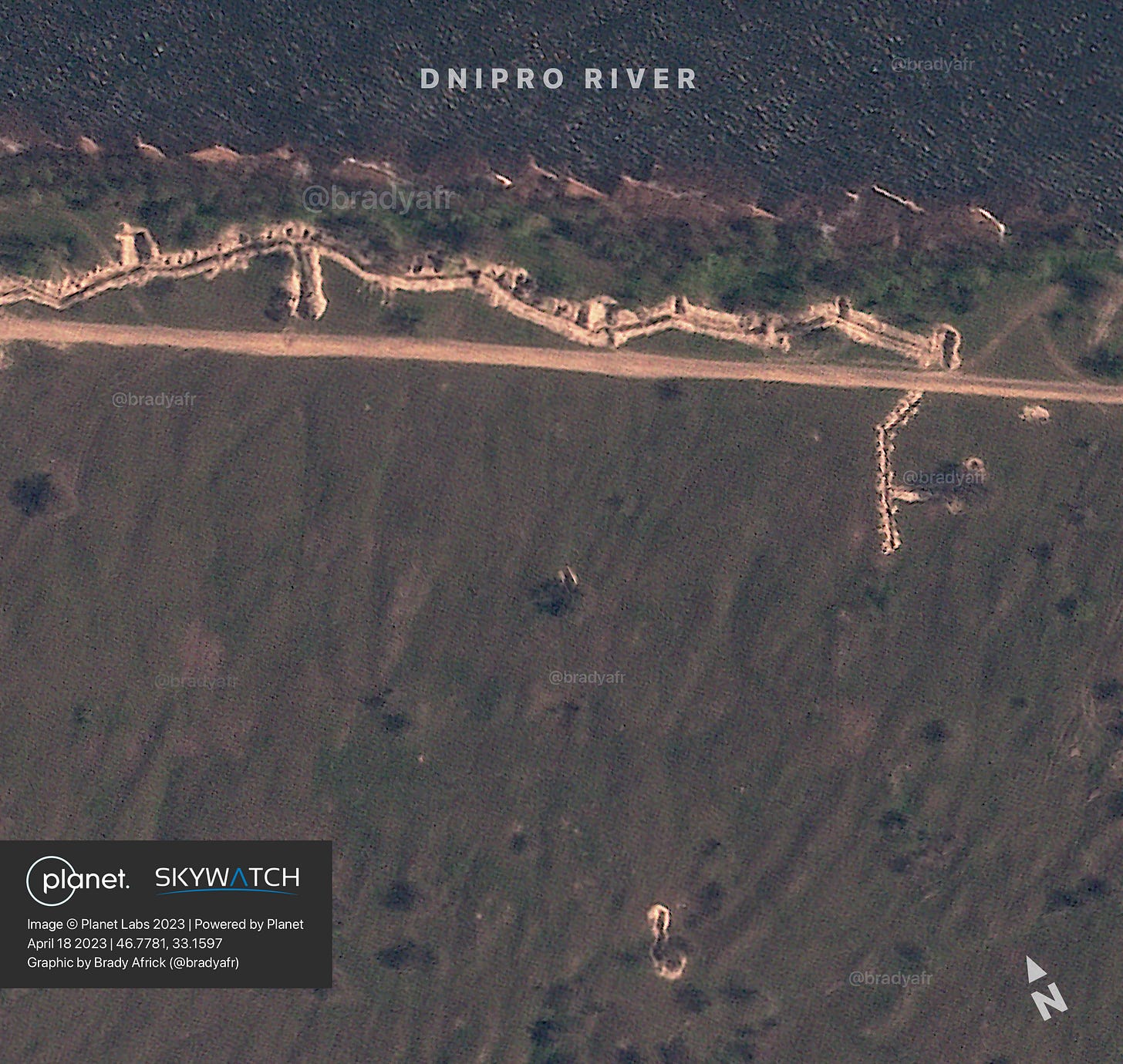 Russian field fortifications in Ukraine