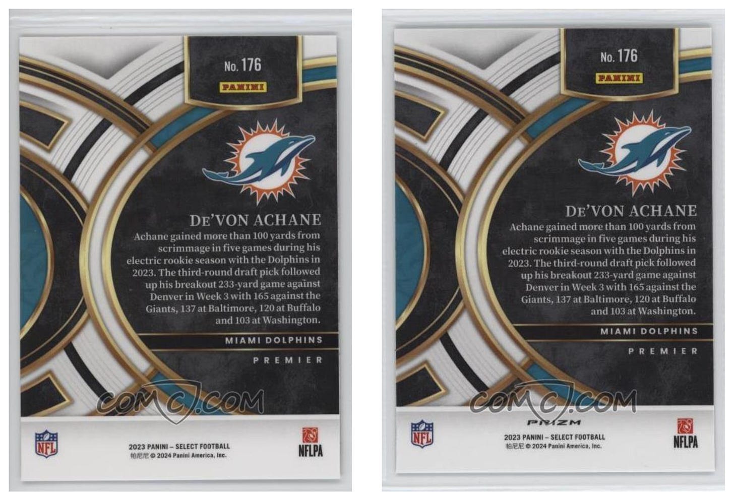 Panini Select Football Prizm Card Levels Explained