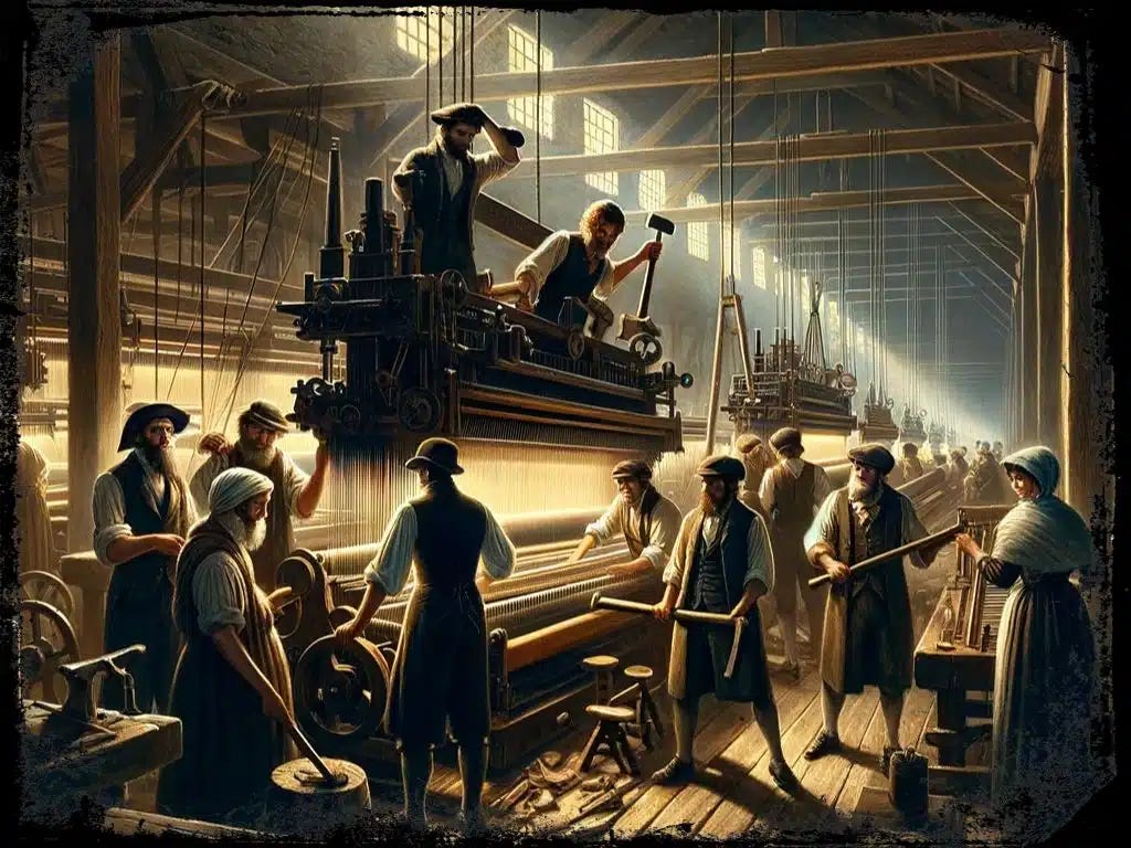 Los luditas: Rebeldes de la Revolución Industrial