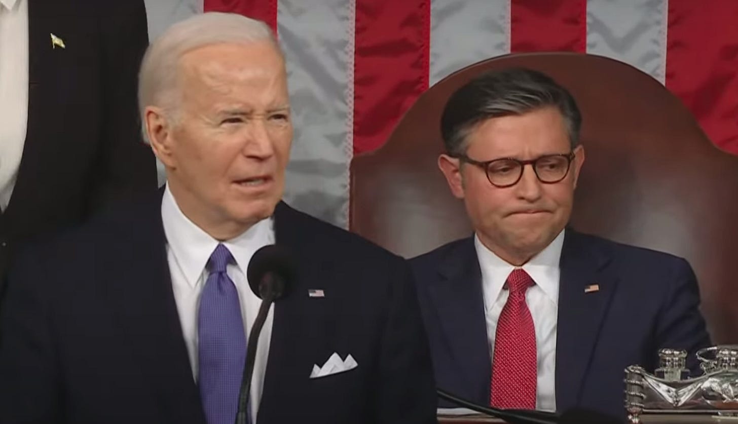 During SOTU, Did House Speaker Mike Johnson Need To Poop? Wonkette ...