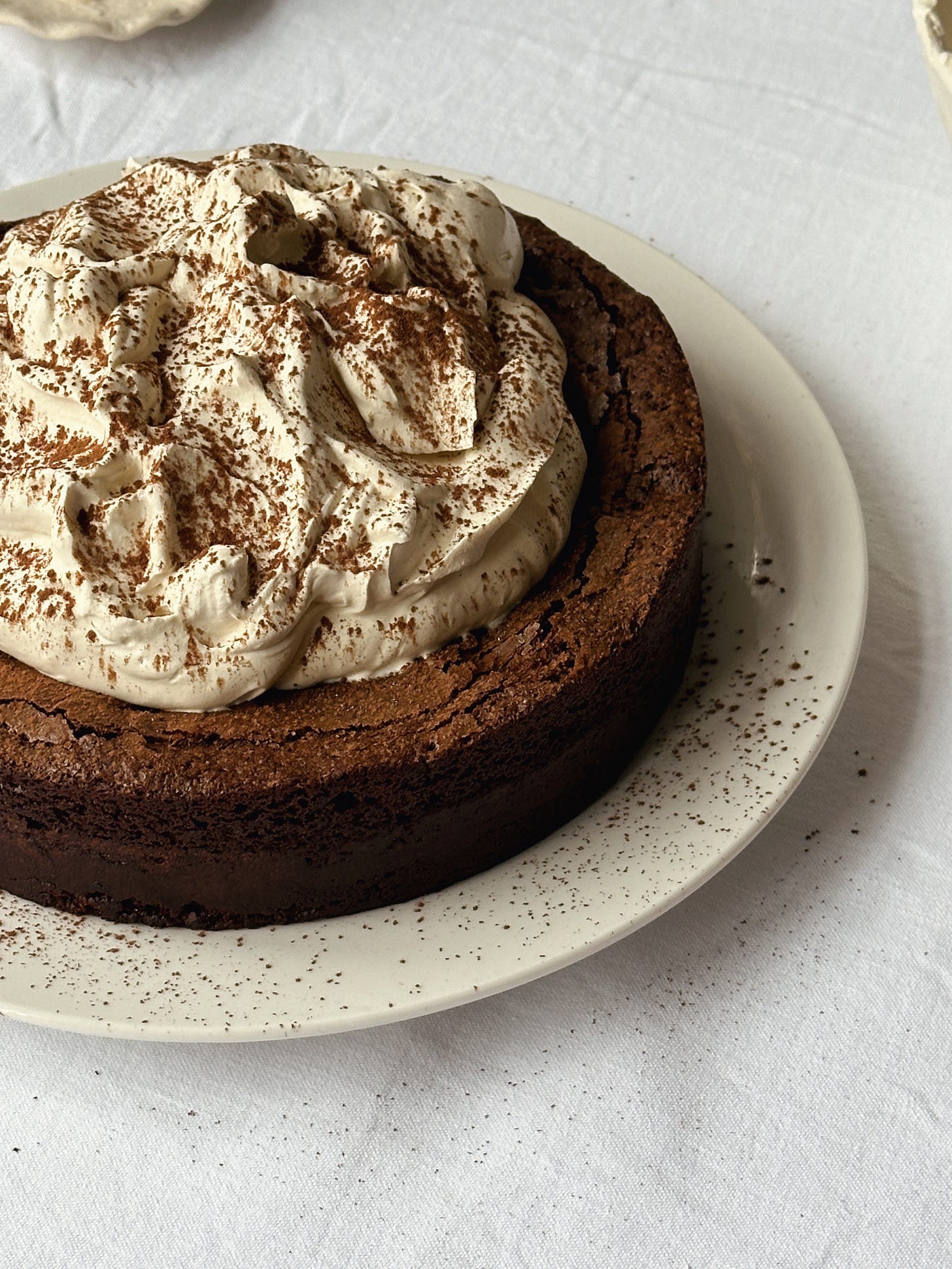 Fudgy Chocolate Cake with Coffee Creme Fraiche