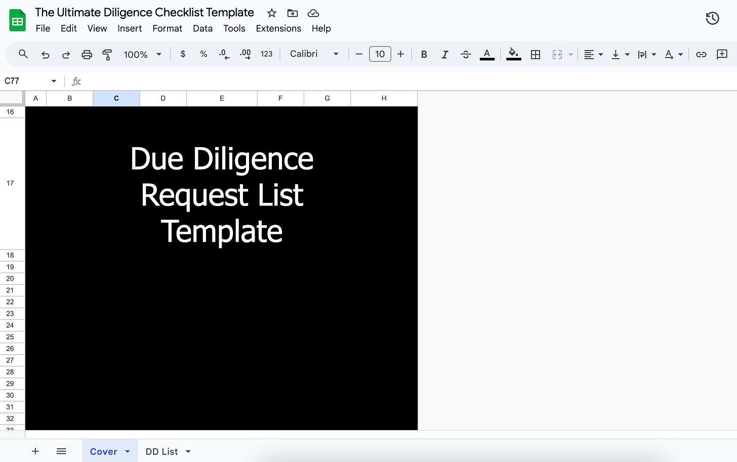 The Ultimate Due Diligence Checklist Template