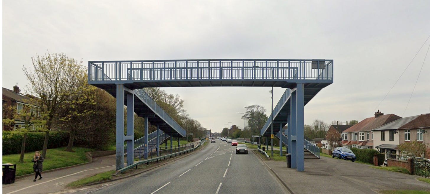 Pedestrian bridges are mostly designed for cars, and we will be seeing ...