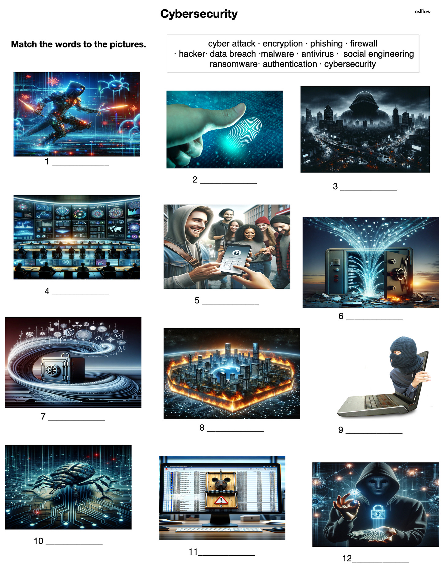 Cybersecurity language exercises - by Peter Snashall