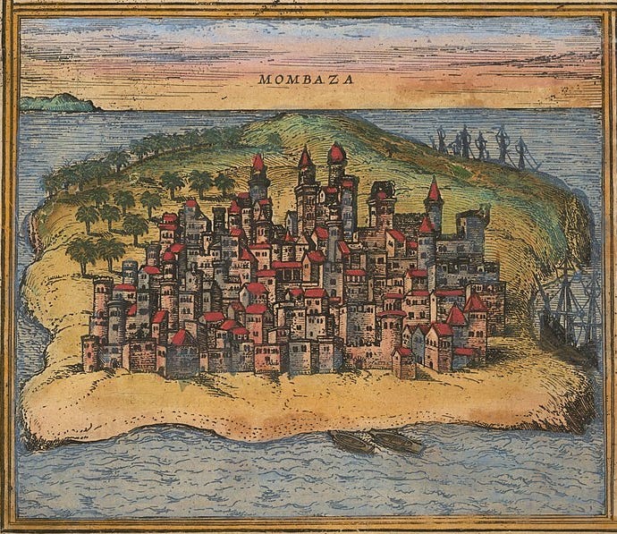 a complete history of Mombasa ca. 600-1895.