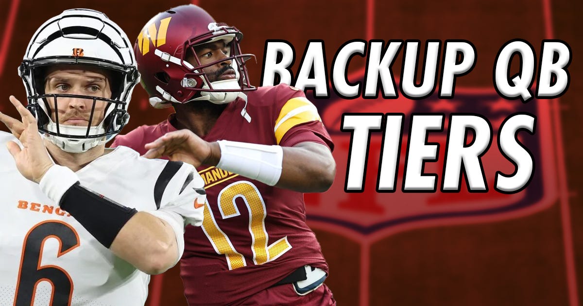 The Unofficial NFL Backup QB Tiers - by Kevin Fielder