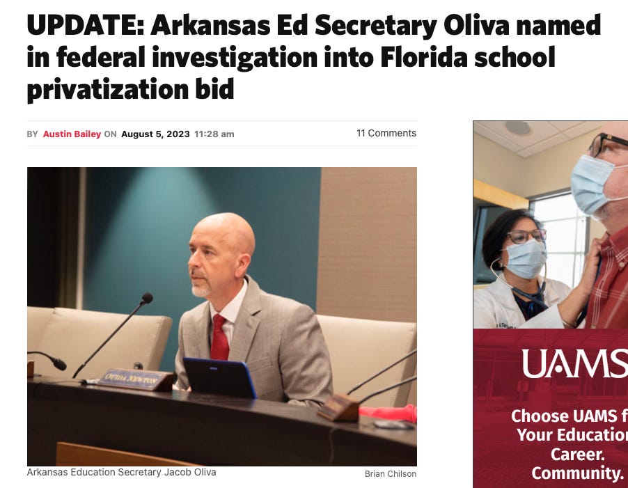Billy Townsend: Why Jacob Oliva, now Arkansas' Education Secretary ...