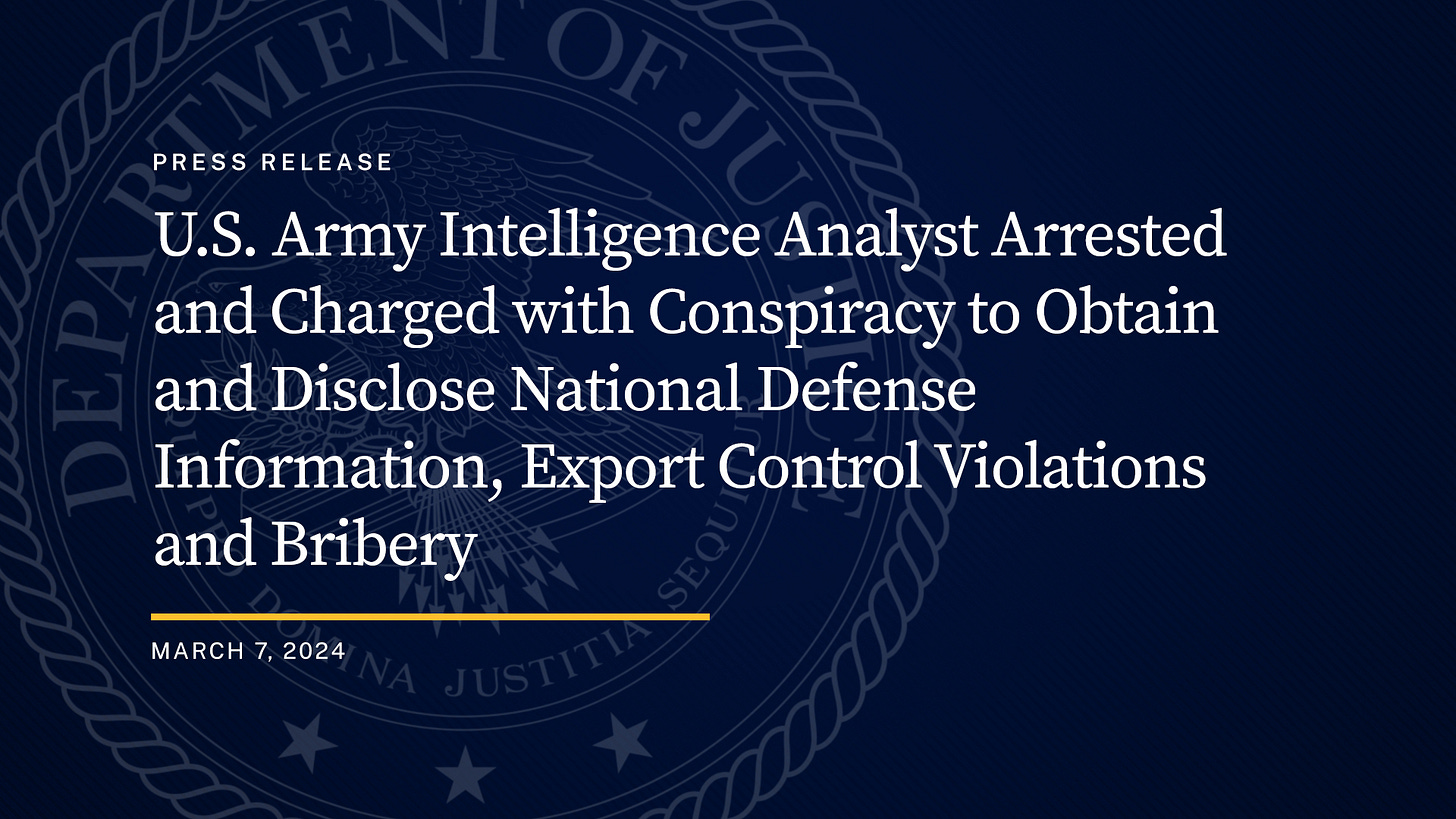 US Army Intelligence Analyst Arrested and Charged with Conspiracy to ...