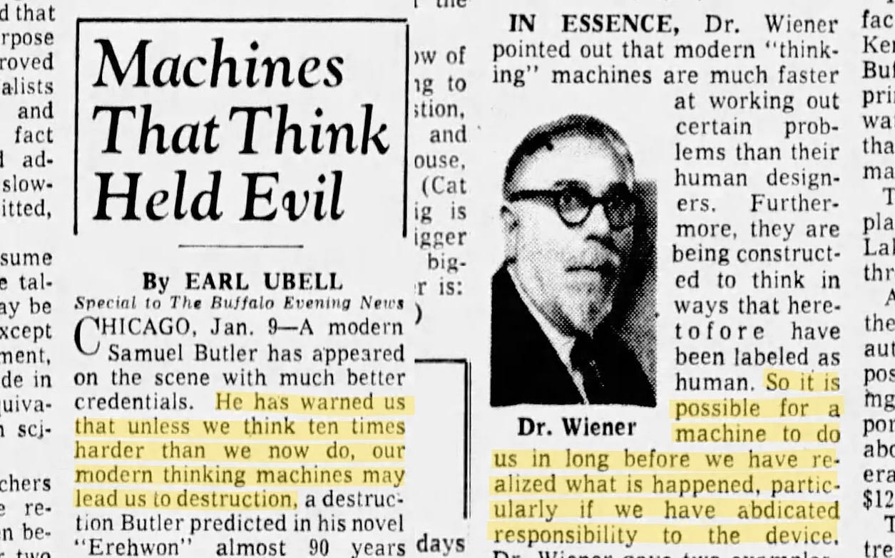 The Original AI Doomer: Dr. Norbert Wiener