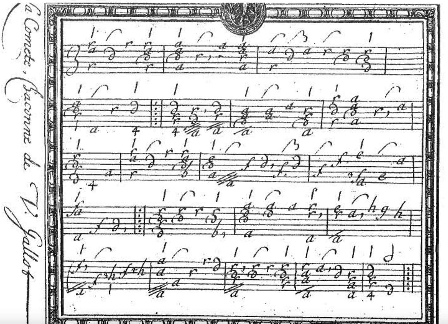 A piece for Newton Day: Jacques Gallot's Chaconne for Newton's comet