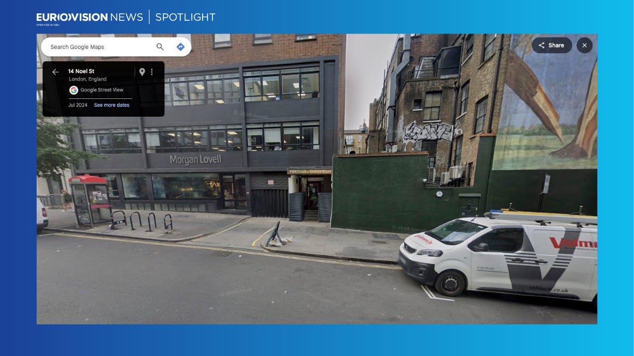 Street art of Trump walking against evolution falsely attributed to Banksy