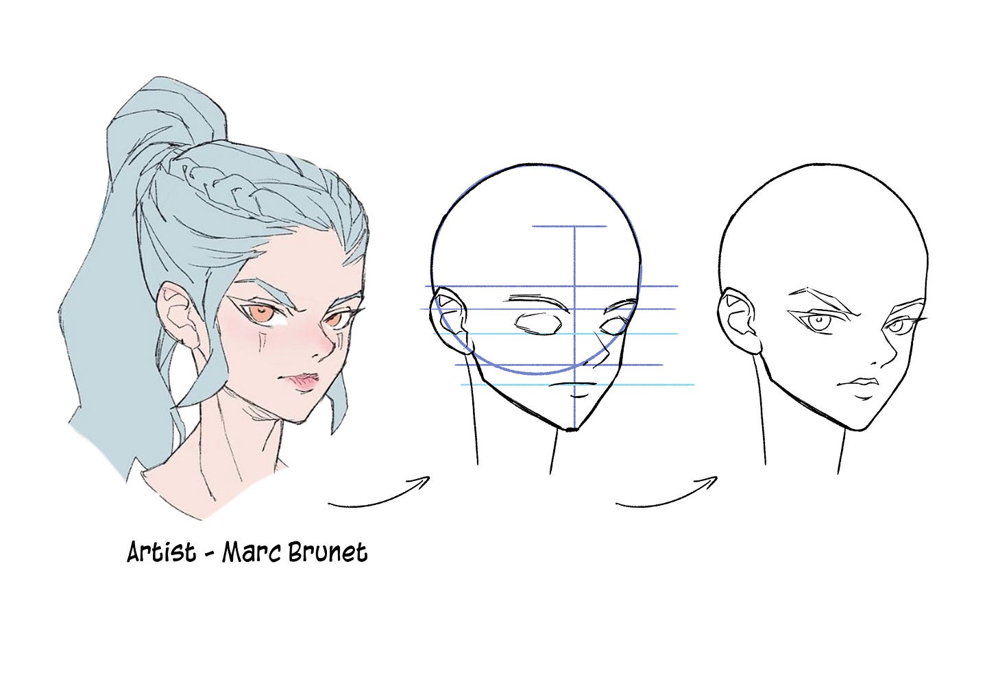 Let's learn to draw portraits in 7 days - by Lilly Mist