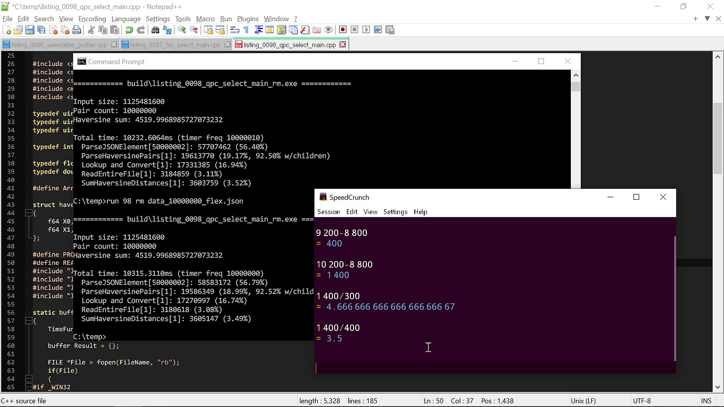 Comparing the Overhead of RDTSC and QueryPerformanceCounter