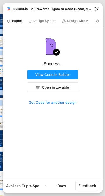 Step-by-Step guide : Loveable.dev + Builder.io + Figma