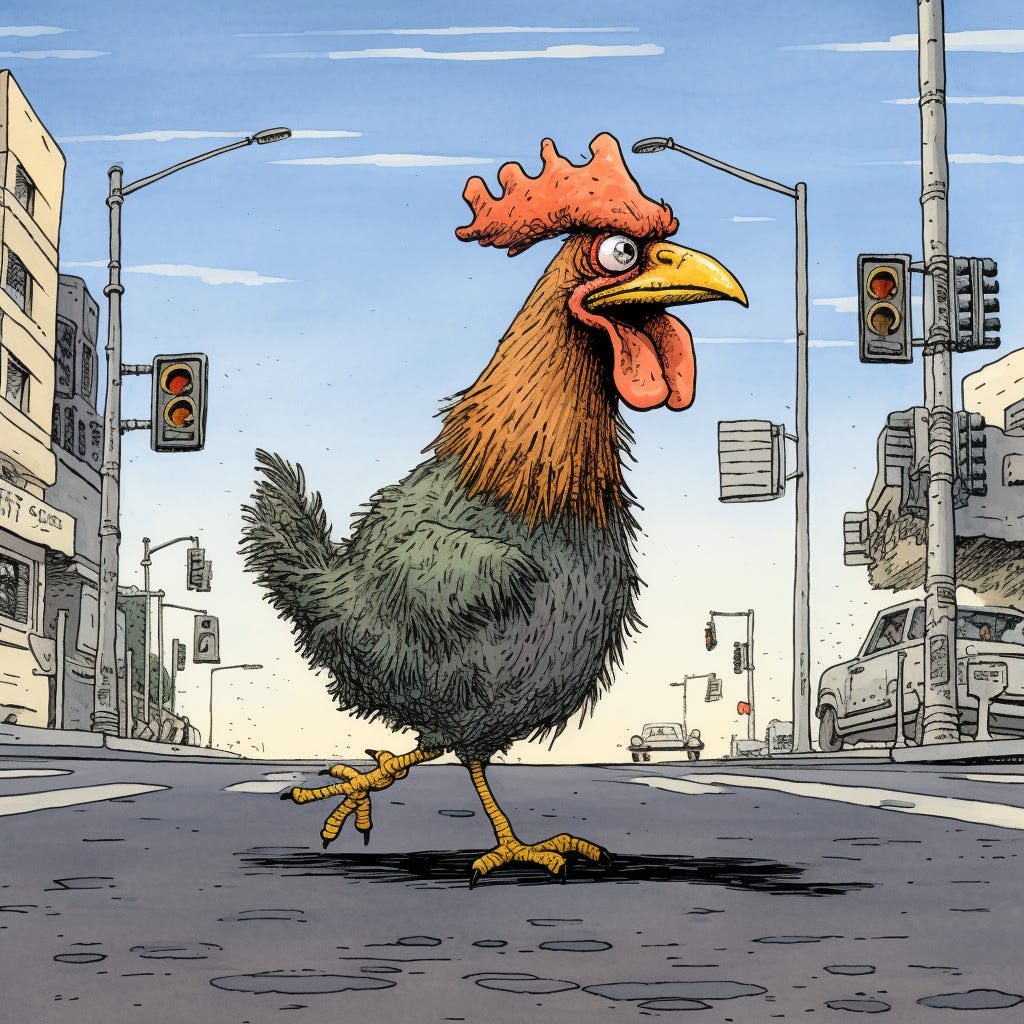 Why Did the Chicken Cross the Road? - by Maarten Dalmijn