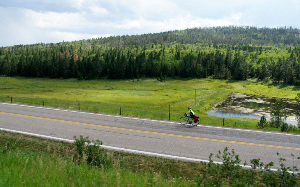 Bicycling on the Mickelson Trail in South Dakota