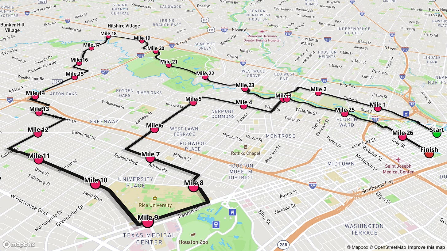 The 2025 Chevron Houston Marathon Course Guide