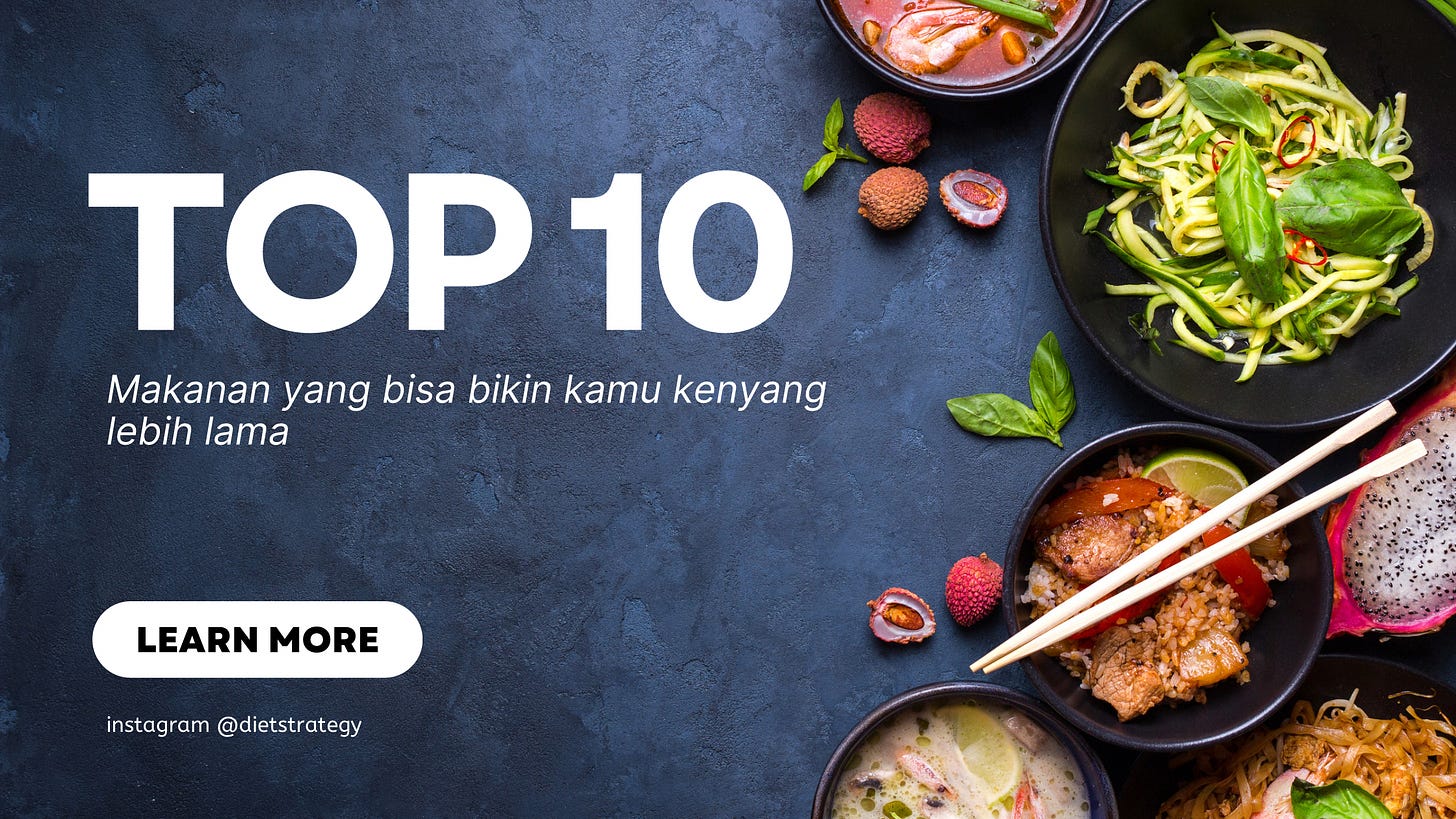 10 Makanan Yang Bikin Kenyang Lebih Lama