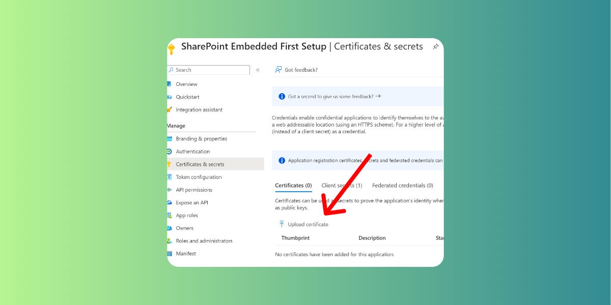 Step-by-Step: Configuring SharePoint Embedded Container Types