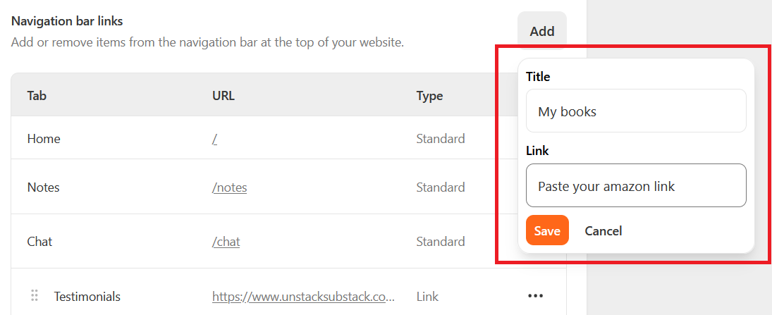 How To Add External Links To Your Substack Navigation Bar