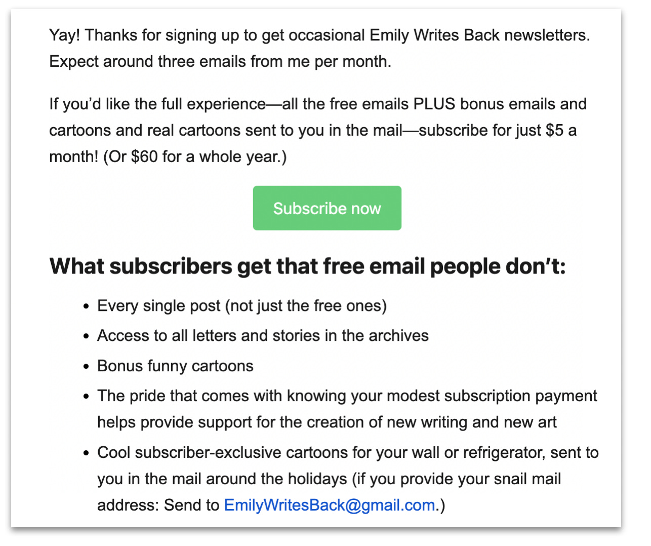 How to write a welcome email for new Substack readers