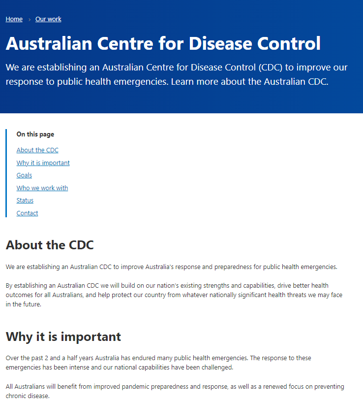 Australia is Establishing Their Very Own CDC to Unify Approaches to ...