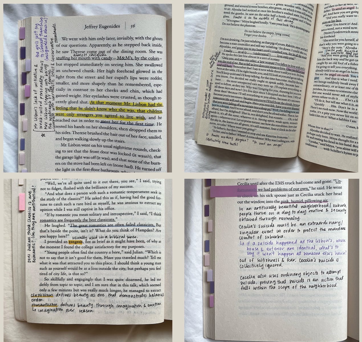 annotating like a lit student 101 - postcards by elle