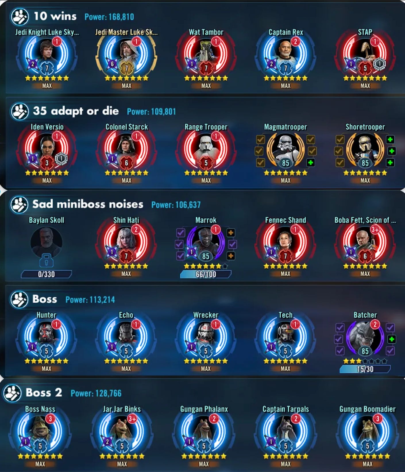 Conquest Feats & Team Building: Jocasta Nu