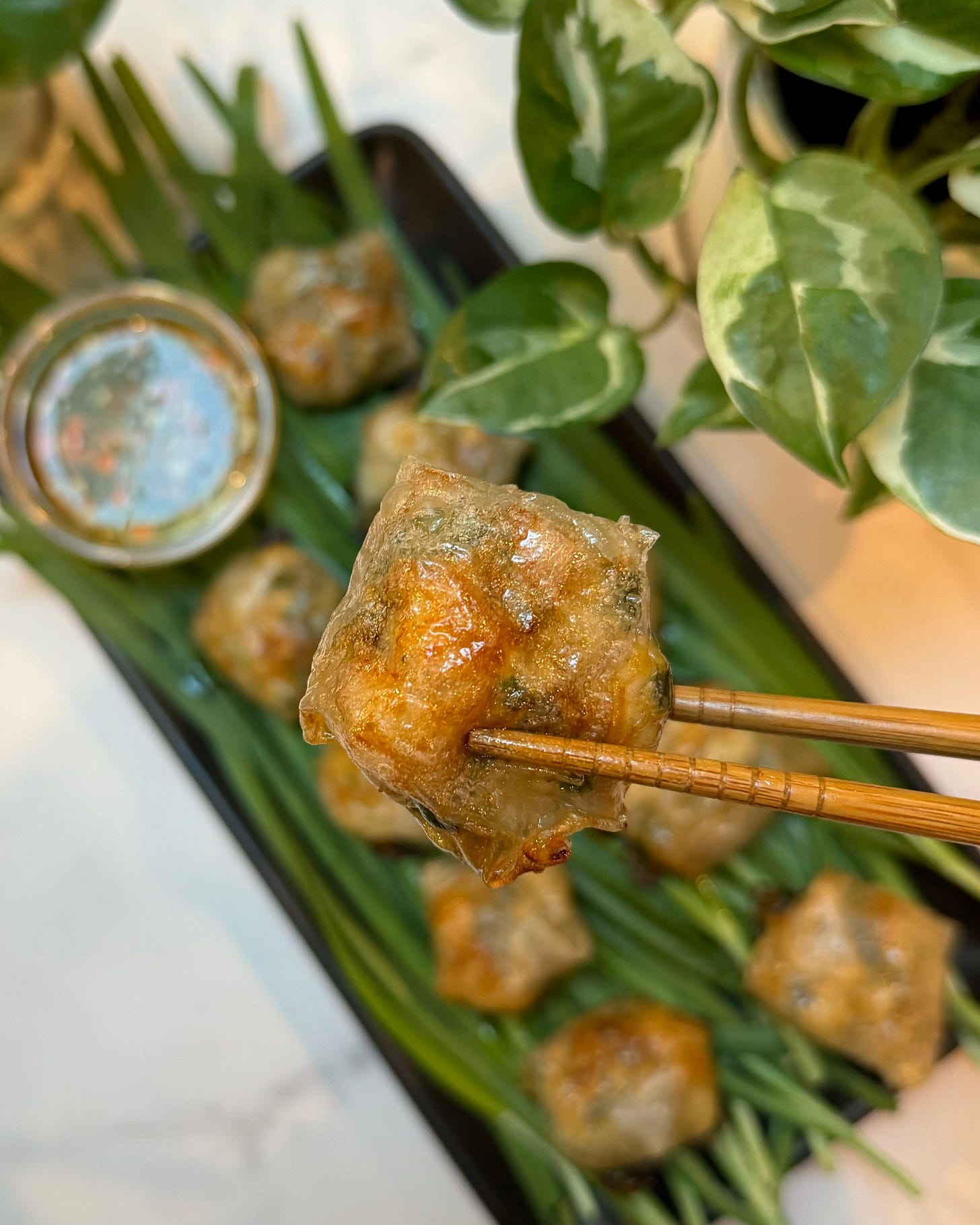Baked Shrimp and Chive Rice Paper Dumplings
