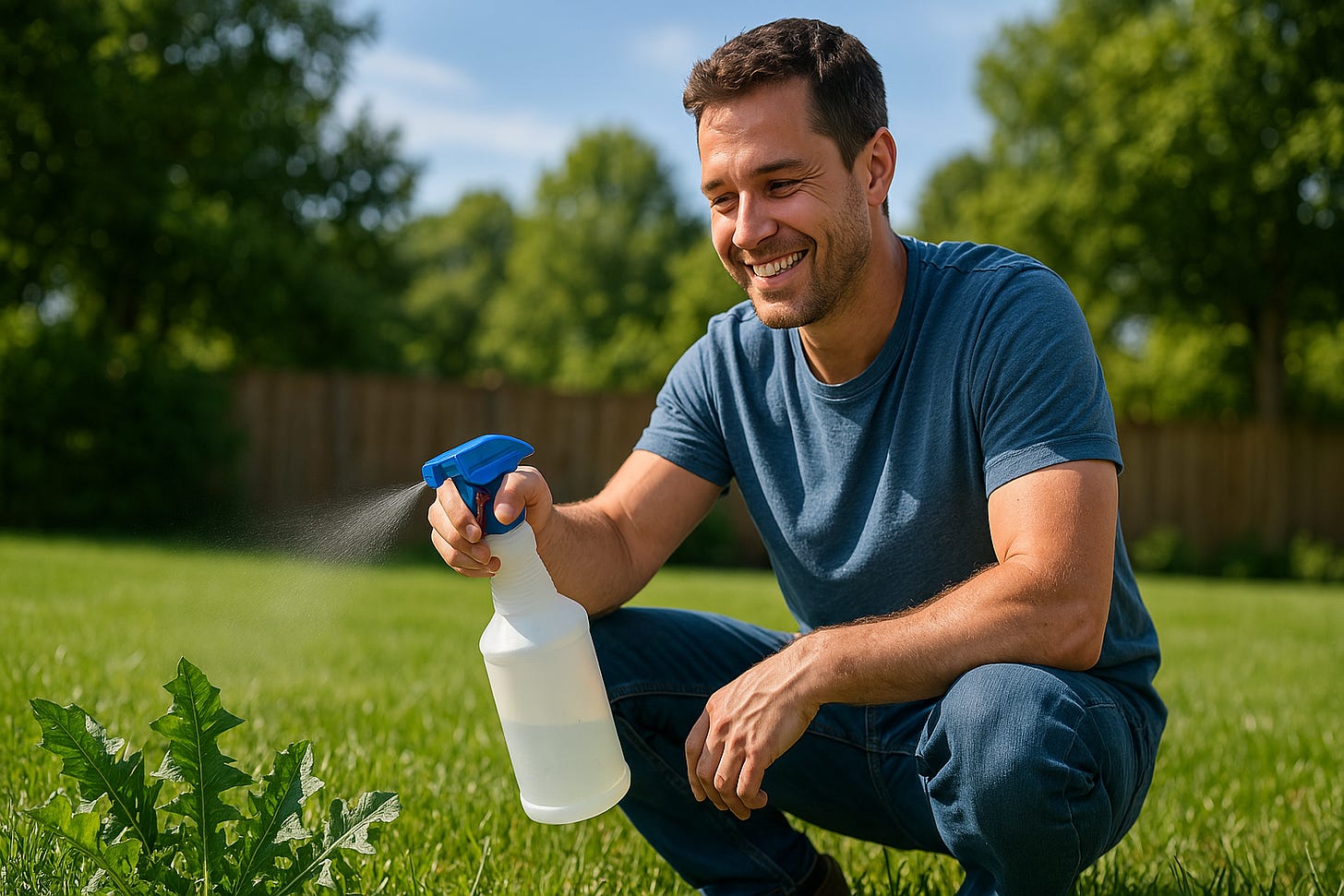 Natural (non-toxic) weed killer for your yard