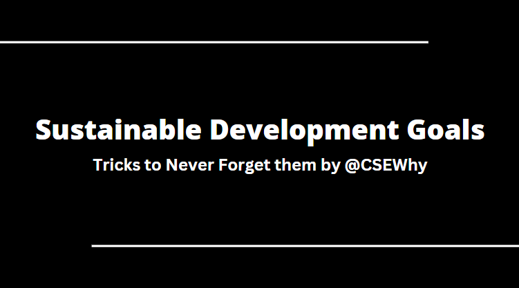 #100: Logical Tricks to remember all SDGs