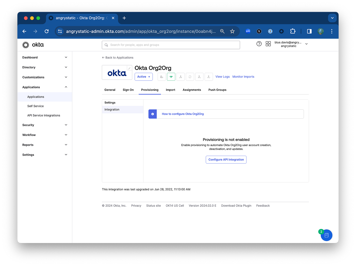 Configuring Okta Org2Org - by Blue Davis - The Tech Diaries