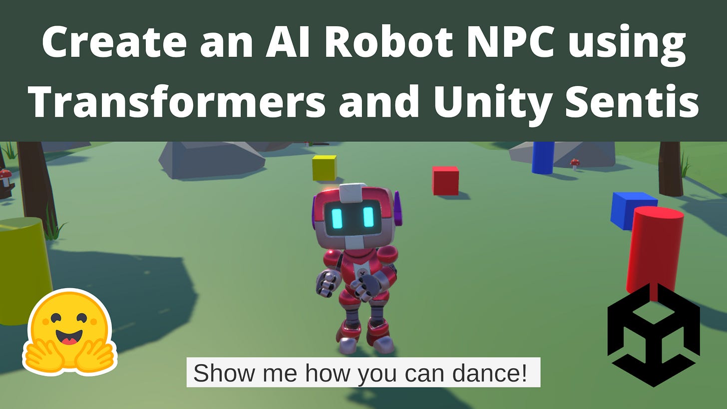 Create an AI Robot NPC using Hugging Face Transformers 🤗 and Unity Sentis