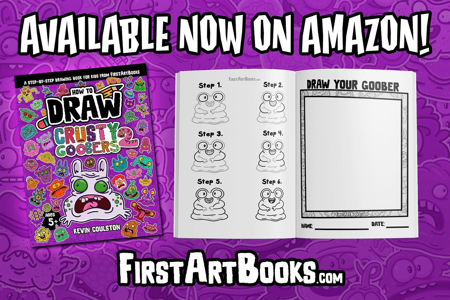 Free Activity Page: Learn How To Draw A Cute Crusty Goober! Gross, Cute ...