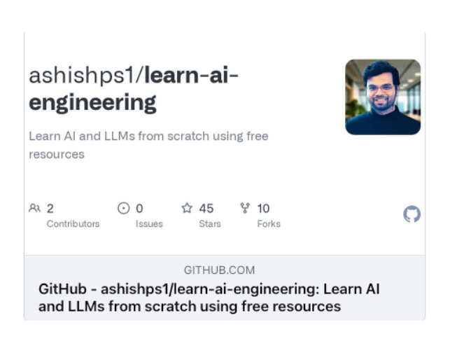 I Created a GitHub Repository to Learn AI Engineering