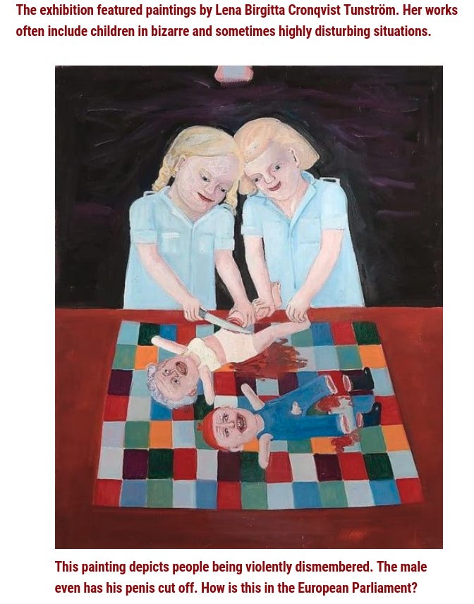 The European Parliament promotes disturbing artworks involving children