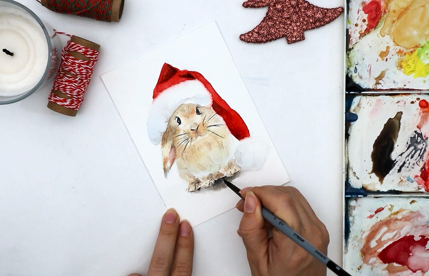 24 watercolor ideas for Christmas - by Yana Shvets