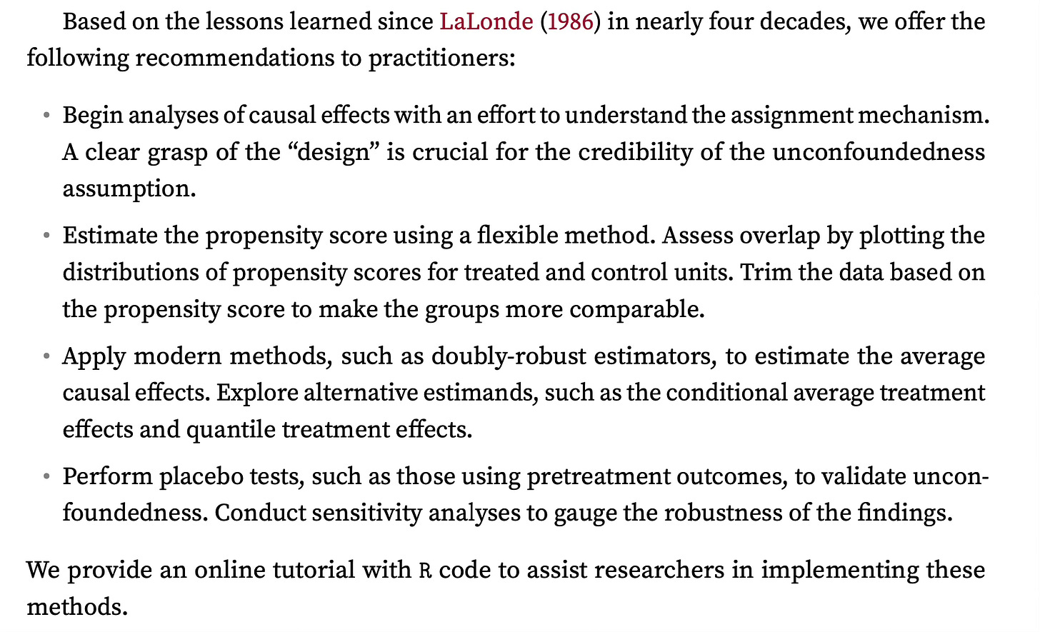 Pedro’s diff in diff checklist: step 1) plotting the rollout