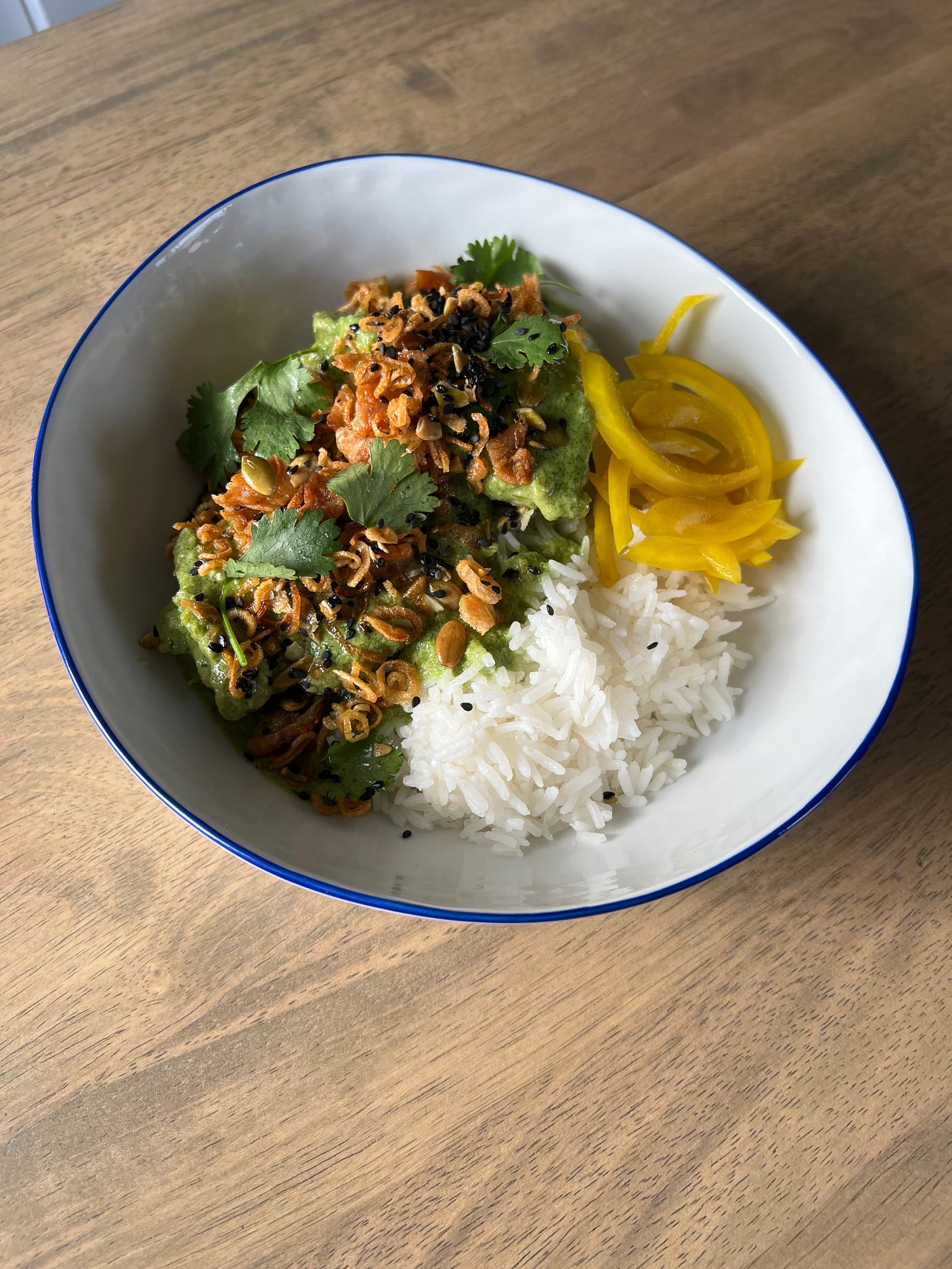 green chicken with rice - by Chuck Cruz - Chuck