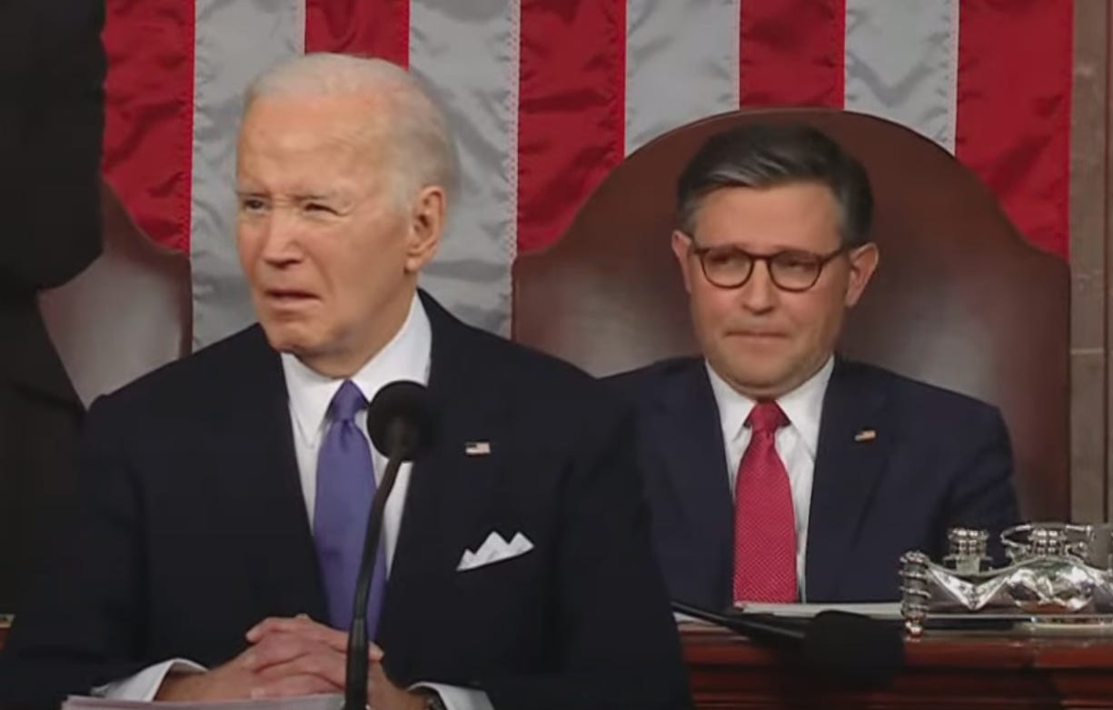 During SOTU, Did House Speaker Mike Johnson Need To Poop? Wonkette ...