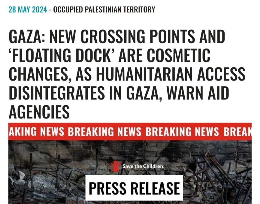 GAZA: NEW CROSSING POINTS AND ‘FLOATING DOCK’ ARE COSMETIC CHANGES, AS ...